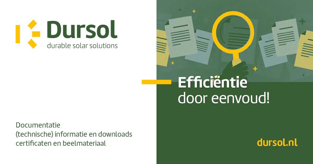 Documentatie (technische) informatie en downloads - Dursol B.V.